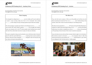 Preliminary (PET) Reading Part 6 - Open Cloze - Breakout English