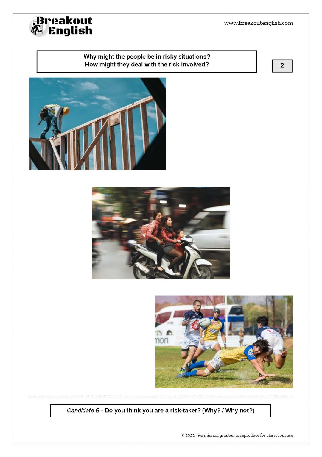 Advanced CAE Speaking Part 2 Pictures - Breakout English