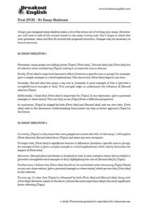First (FCE) B2 Essay Structure - Essay Skeletons - Breakout English